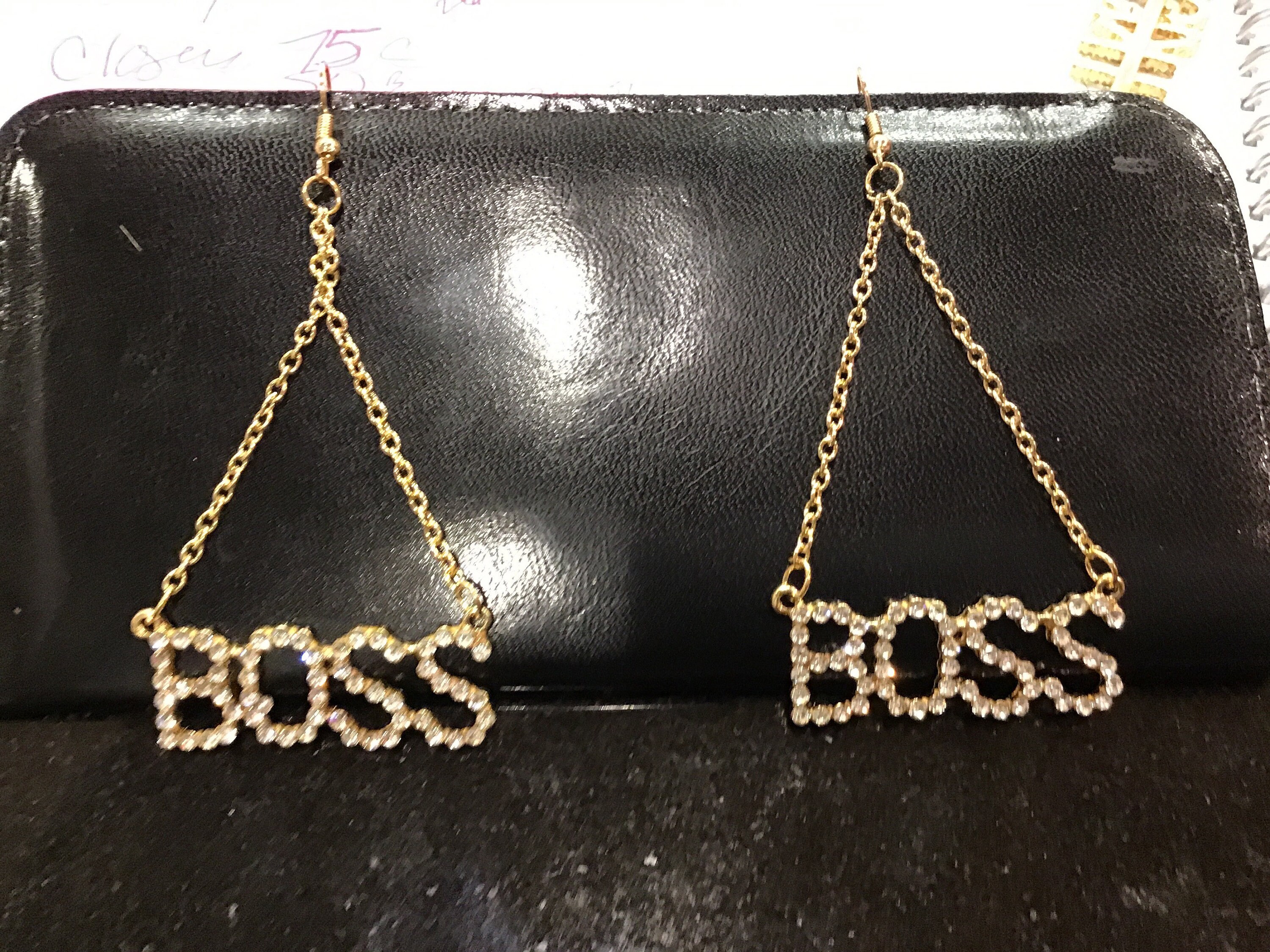 Boss Ohrringe Silber oder Gold Tropfen Ohrringe. - Etsy.de