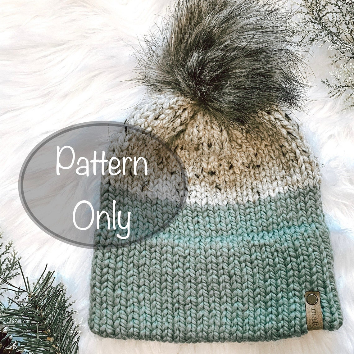 PATTERN Knitting Pattern for Unisex Double Brimmed Beanie - Etsy