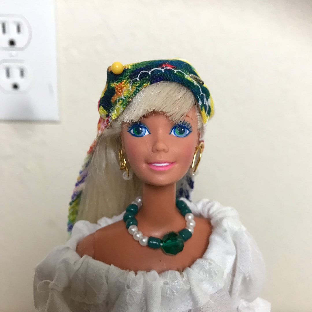 Mattel 1980's Barbie as Gypsy Jenna Platinum Blond Hair Blue Eyes Knees ...