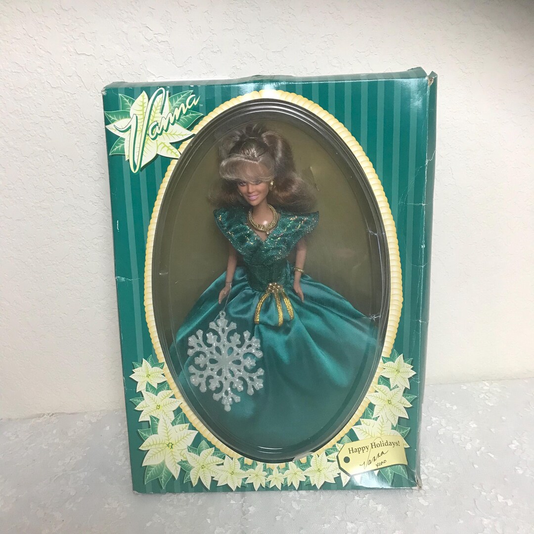 1997 HSN Mattel Special Edition Vanna White Doll Happy Holidays Vanna ...