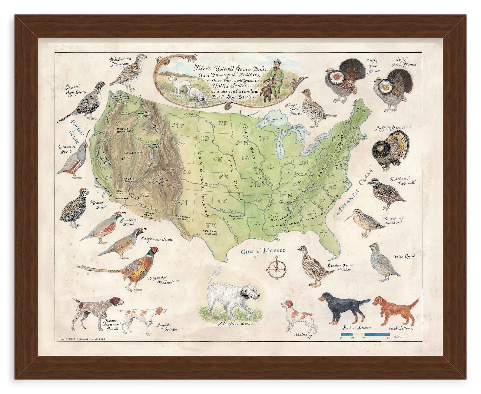 Dog Map Game Bird Pointing Dog Map Hunting Map Sportsman - Etsy Canada