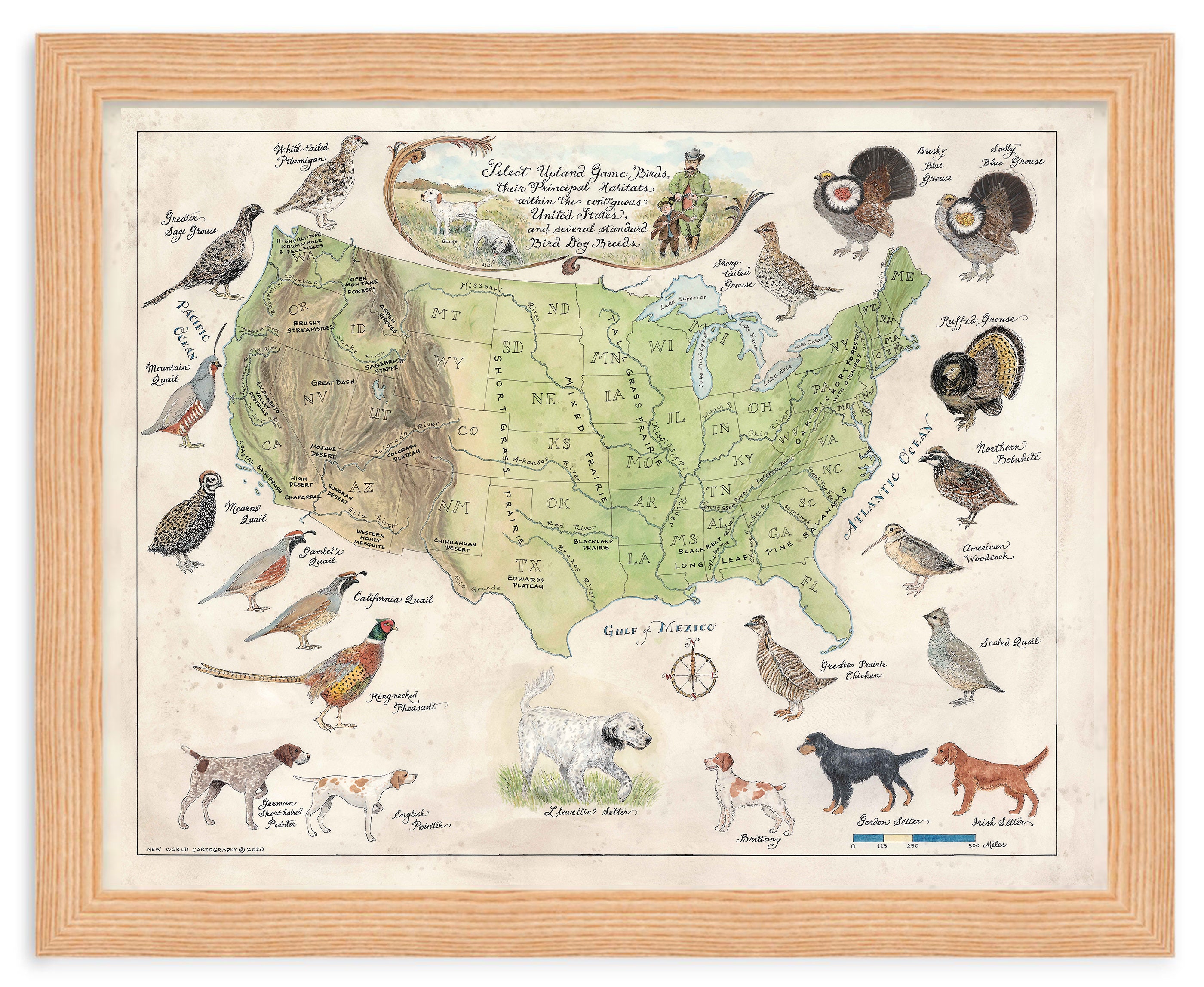 Dog Map Game Bird Pointing Dog Map Hunting Map Sportsman - Etsy Canada