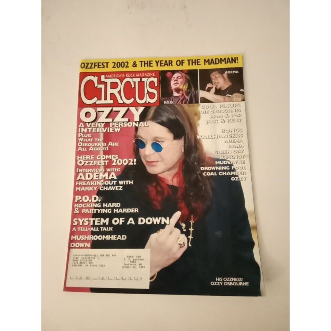 Circus Magazine July 2002 Ozzfest 2002 Adema POD System of A Down ...