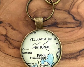 Yellowstone National Park Keychain - Etsy
