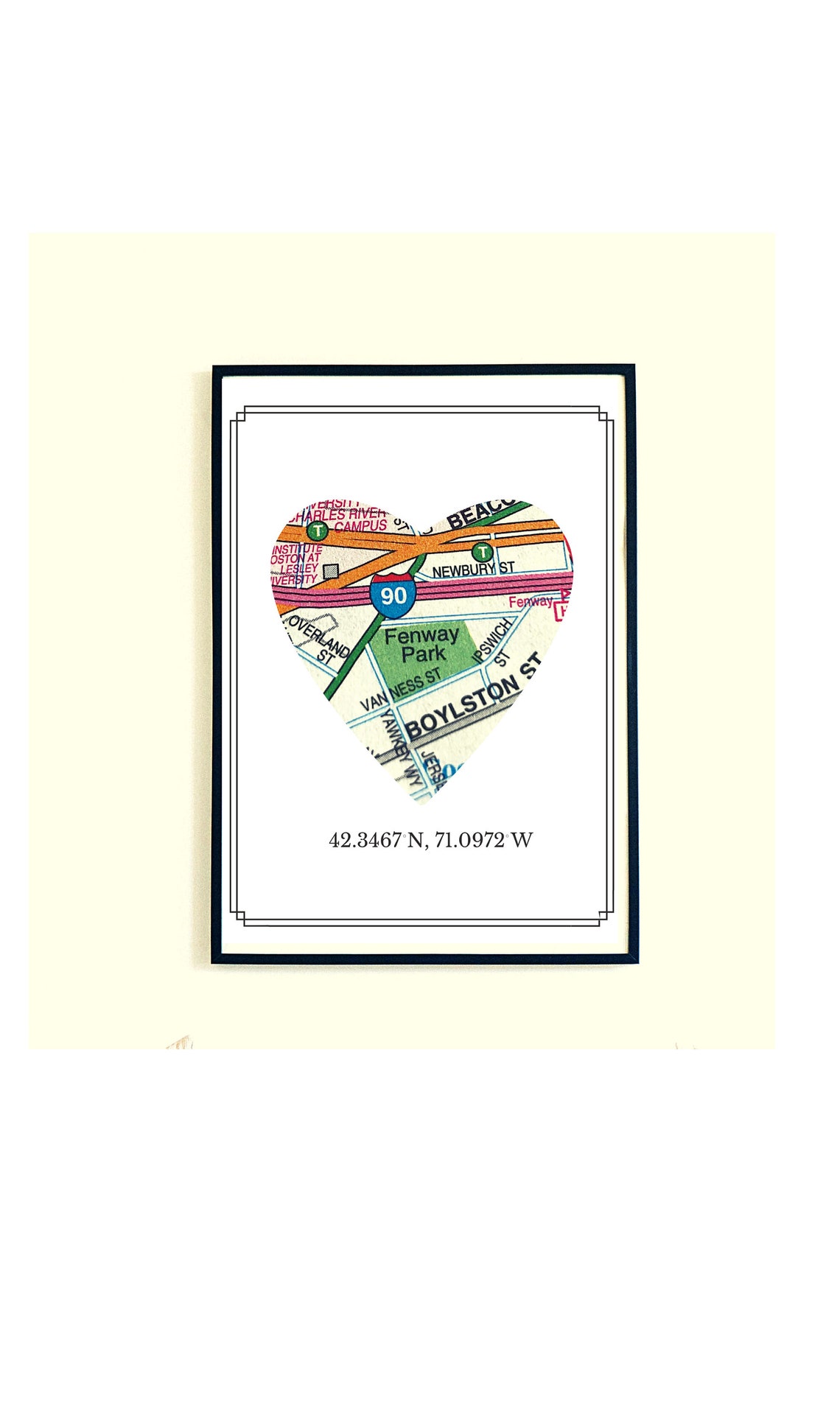 Fenway Park Map Digital Download Print Fenway Park Boston - Etsy