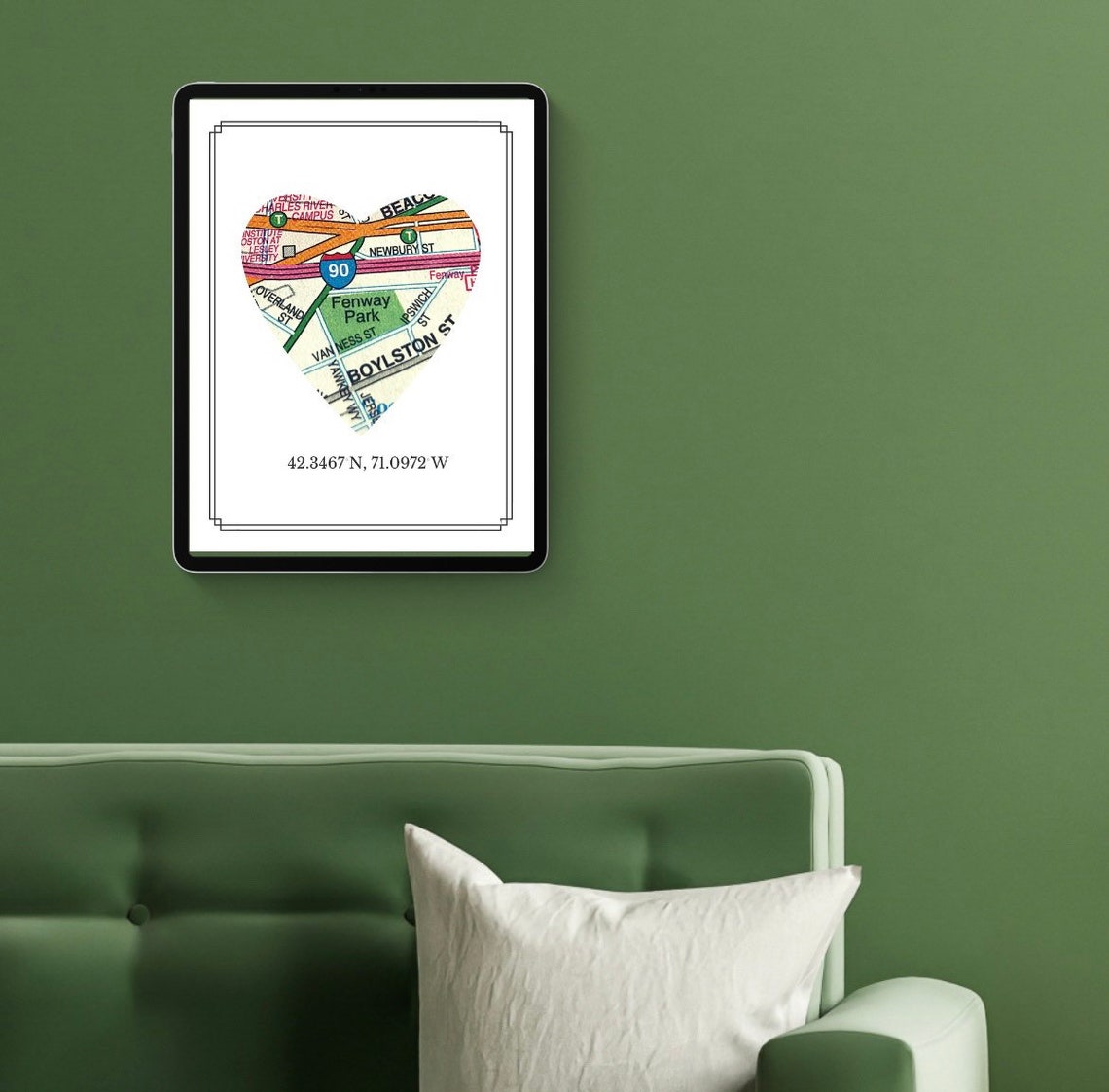 Fenway Park Map Digital Download Print Fenway Park Boston - Etsy