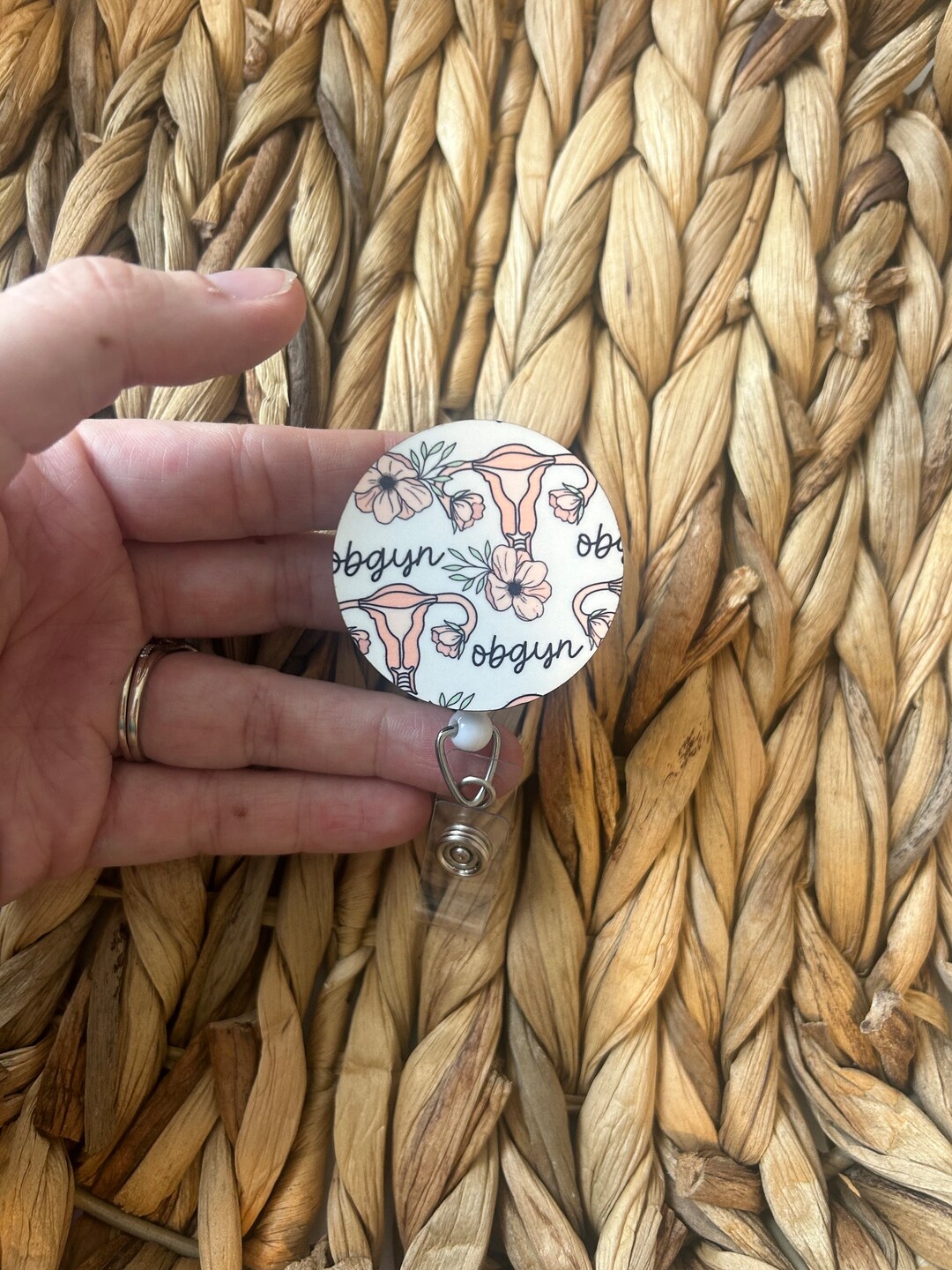 OBGYN Badge Reel Topper, Hard Board Badge Reel Topper, Interchangeable ...