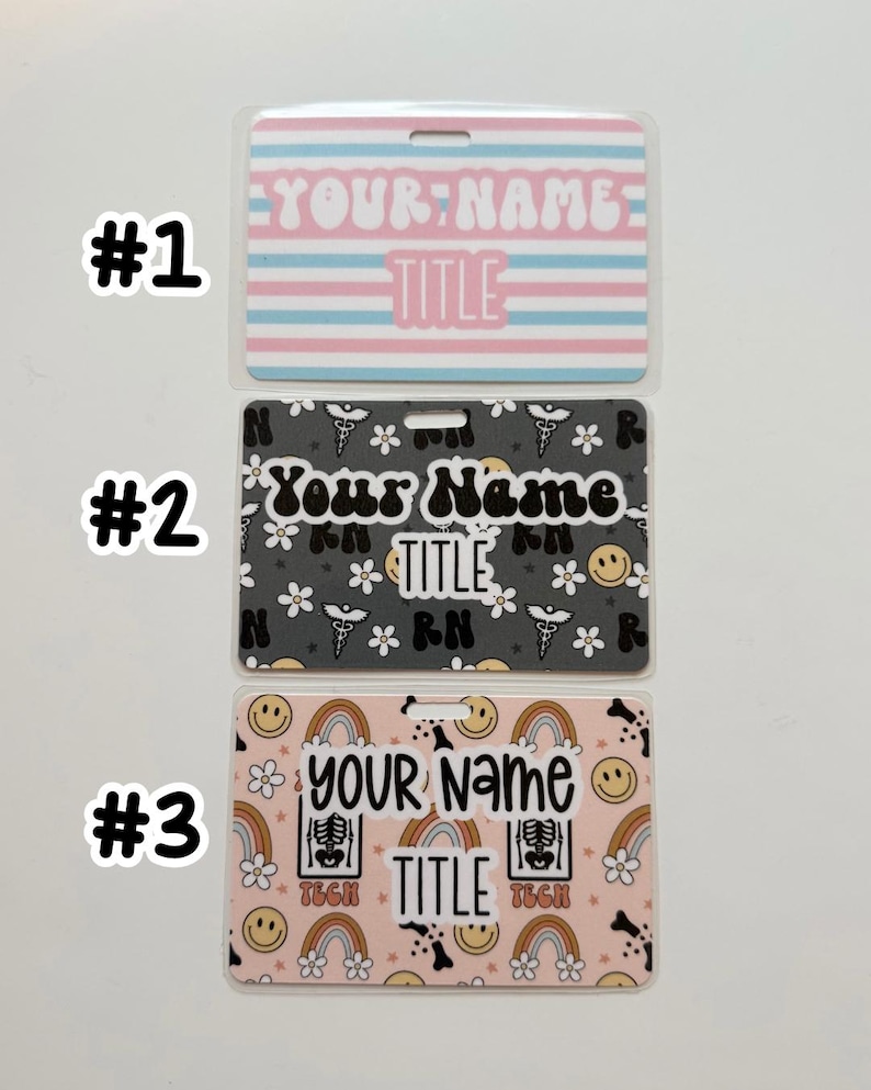 Personalized Badge Name Tag, Laminated Badge Back, Badge Name Card ...