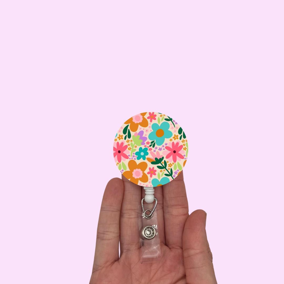 Spring Flowers Badge Reel Topper, Acrylic Badge Reel Topper ...