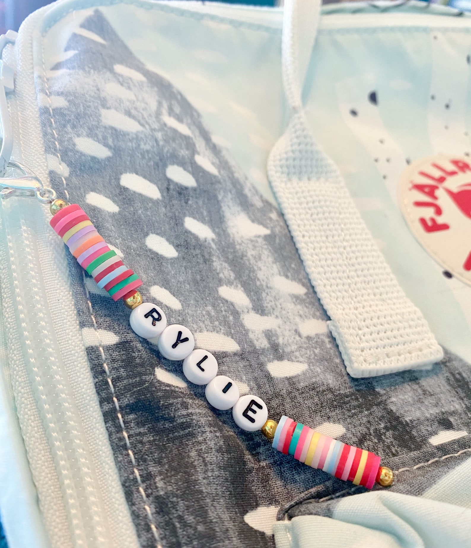 Beaded Keychain Custom Bead Keychain Custom Name Keychain - Etsy