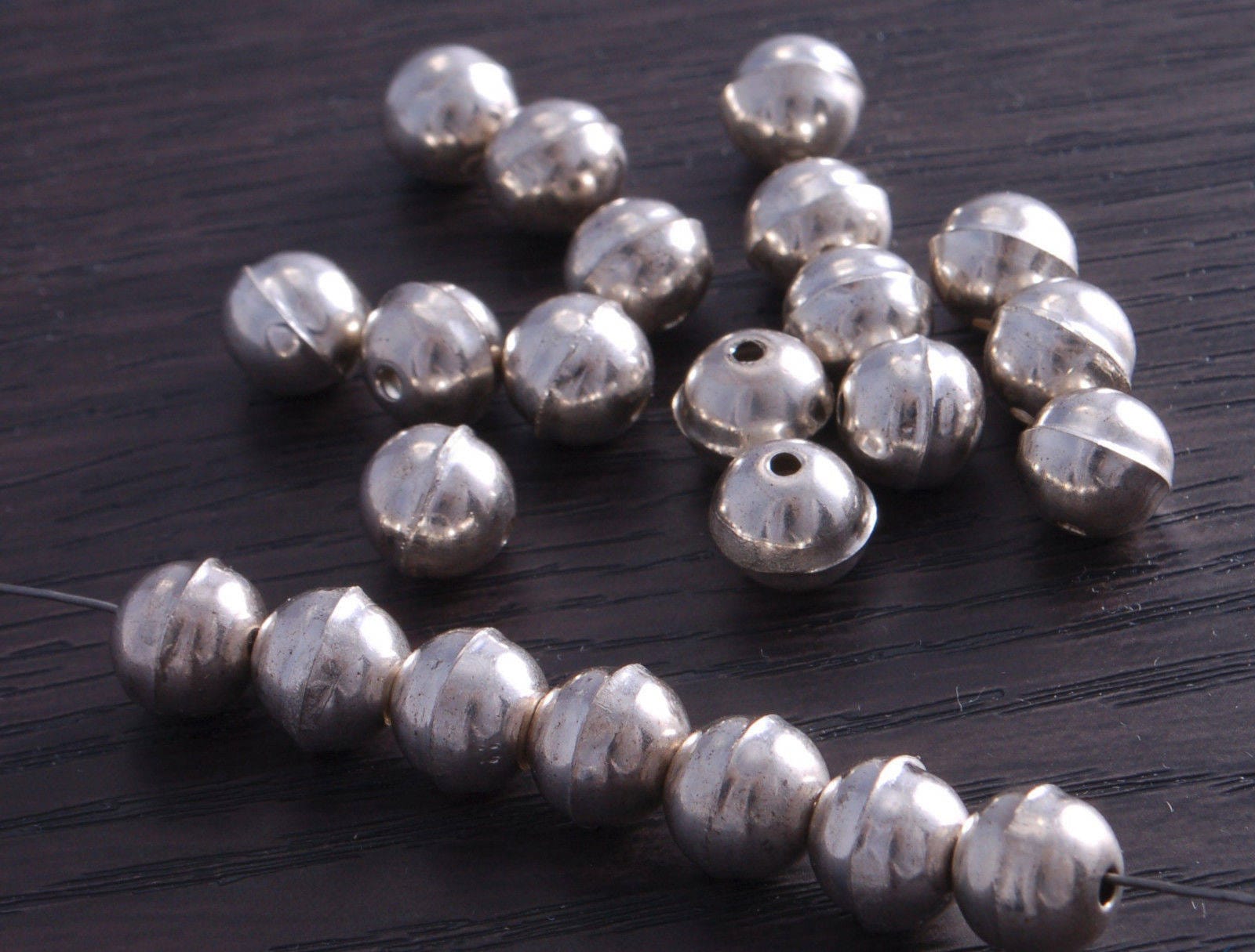 Sterling Silver Bench Made Beads 8mm (pack of 10 Beads) DB4B - Etsy