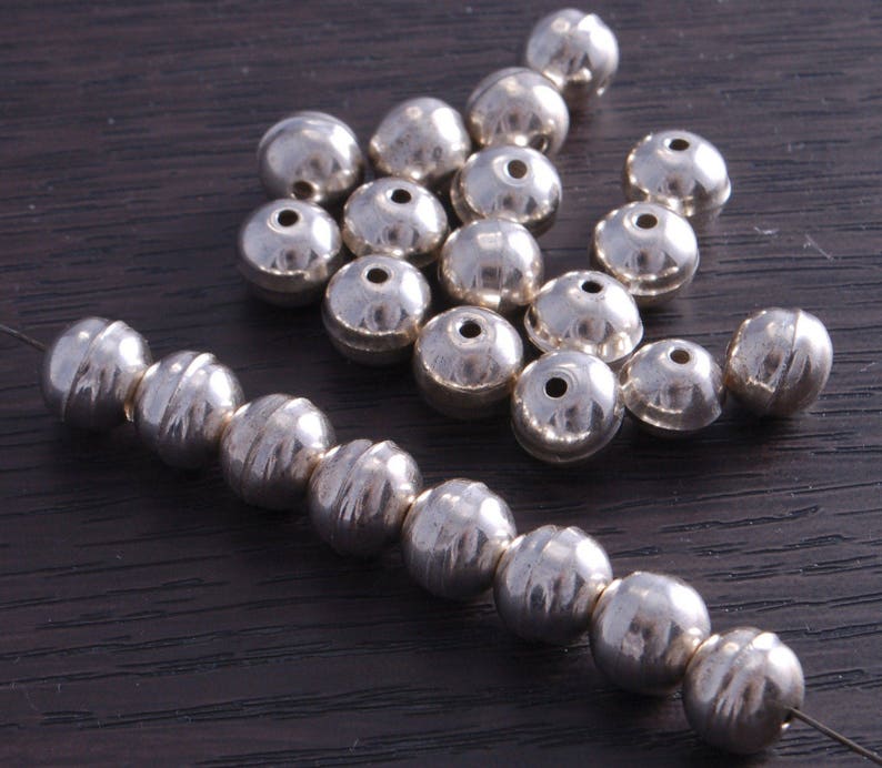 Sterling Silver Bench Made Beads 9mm (pack of 5 Beads) DB4C - Etsy