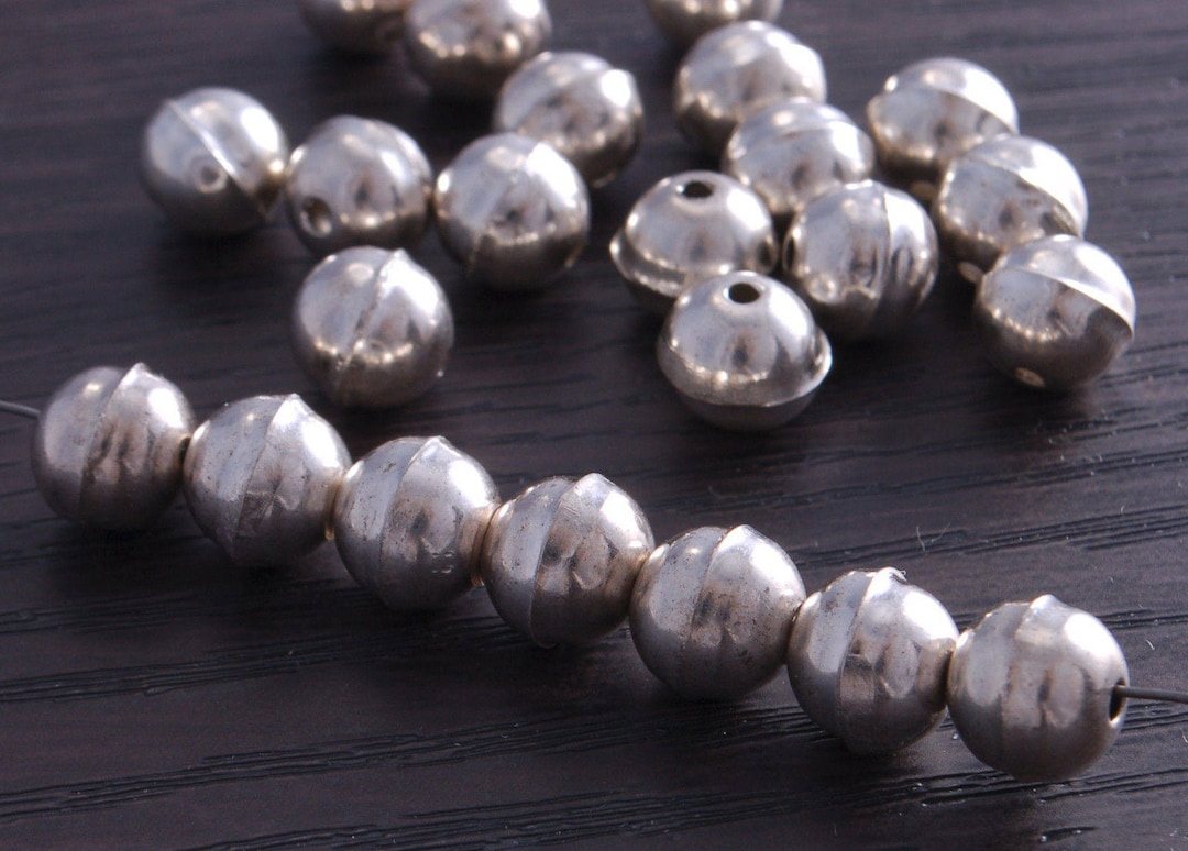Sterling Silver Bench Made Beads 8mm (pack of 10 Beads) DB4B - Etsy