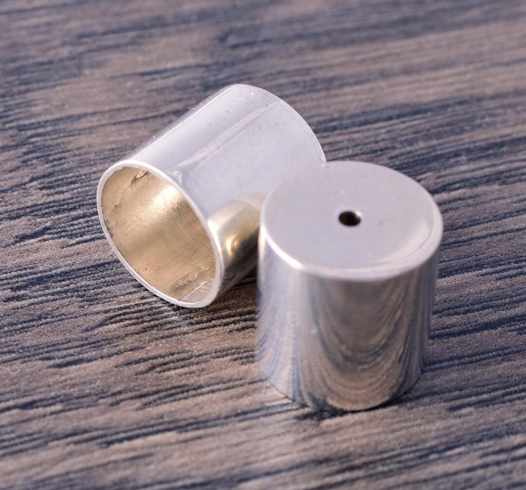 Sterling Silver Cylinder Cones 12mm X 11mm (sold in Pairs) - DB5H - Etsy