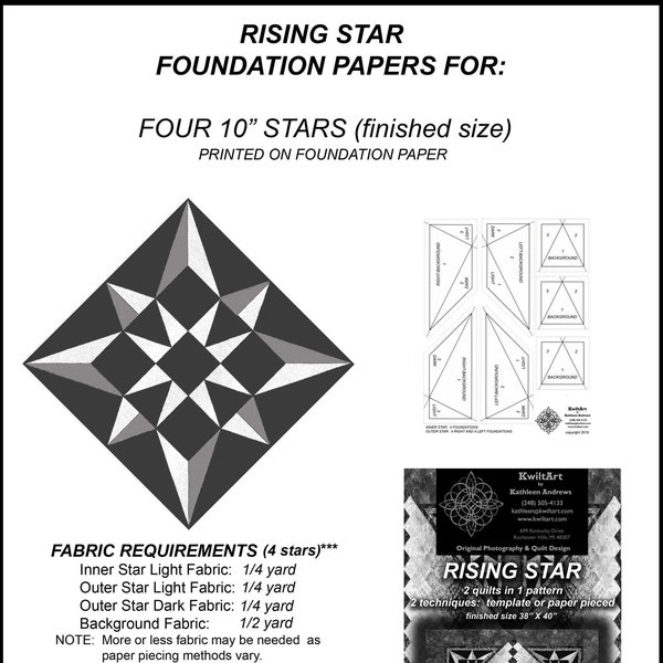 Rising Star Quilt Pattern - Etsy