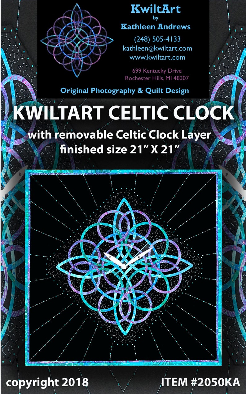 Kwiltart Celtic Clock Quilt Pattern - Etsy