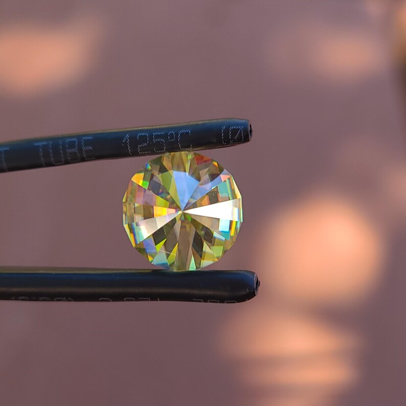 5.88ct 10.3mm White Clear Synthetic Rutile Loose Gemstone - Etsy