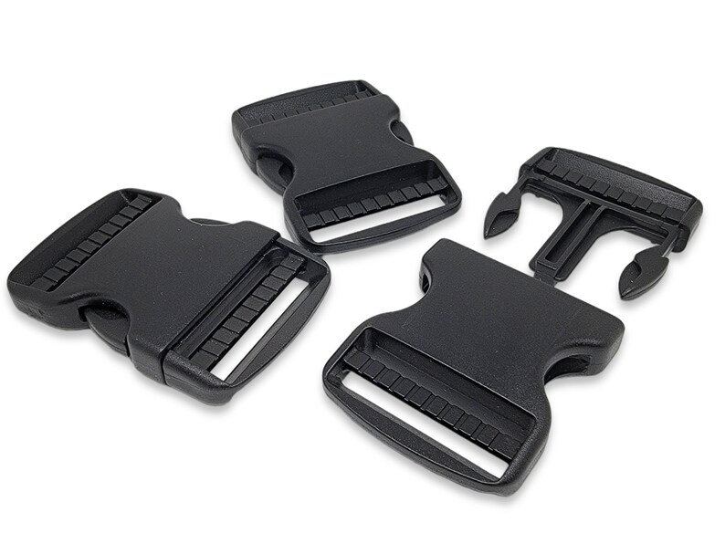 2-inch Wide Black Plastic Side-release Buckle With Double Adjustment ...