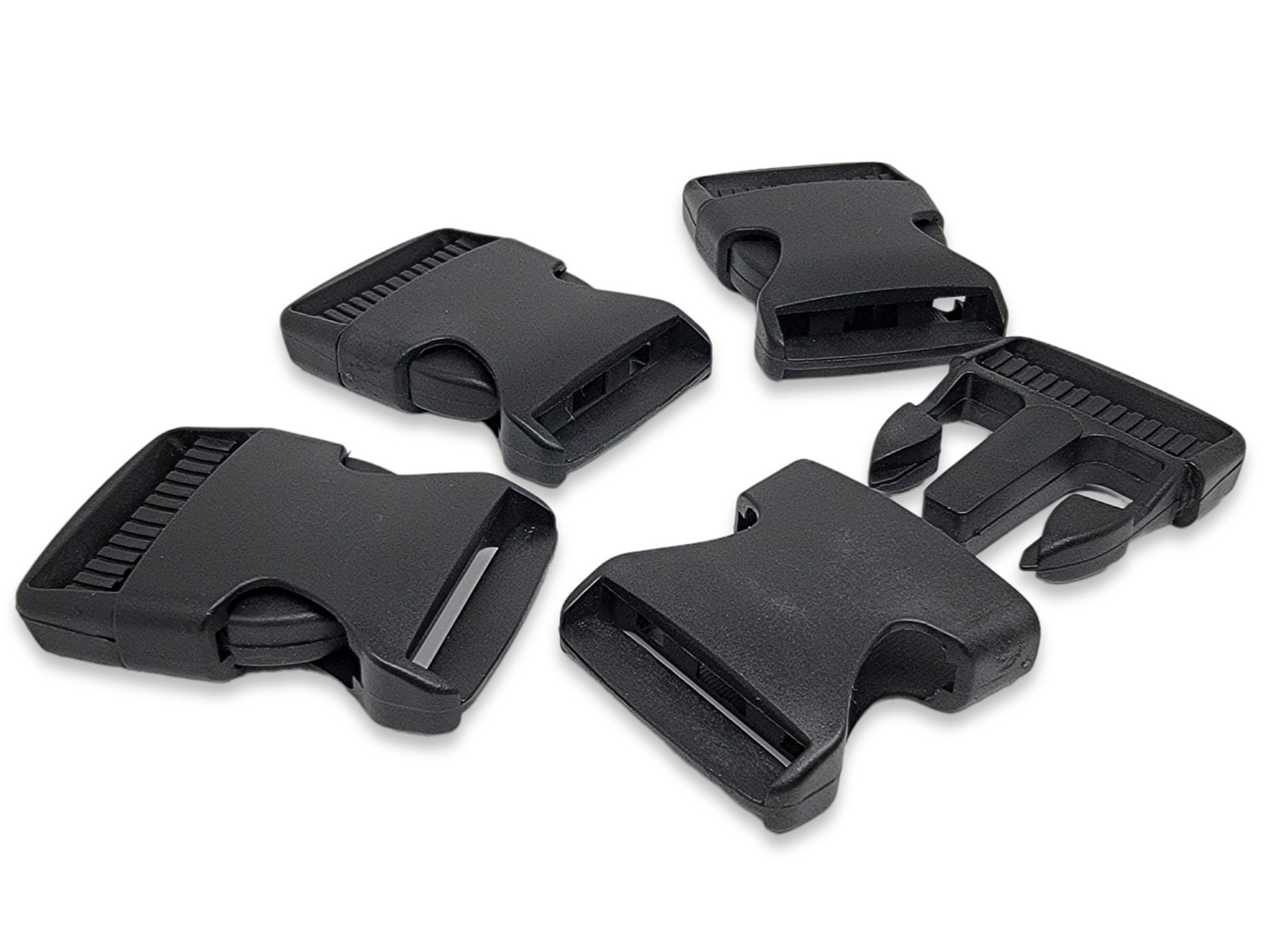 1.5-inch Wide Black Plastic Side-release Buckle single Adjustment Bar ...