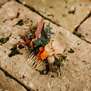KALLALA Small Comb | Wild Light Orange Ivory Peach Bridal Preserved ...