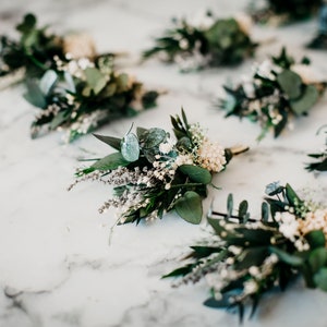 MIURRA Buttonhole | Greenery White Ivory Minimalist Eucalyptus Boho ...