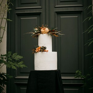 KALLALA Cake Topper Set | Wild Light Orange Ivory Peach Wedding Cake ...