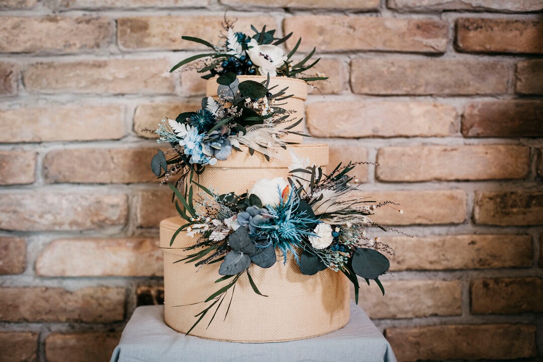 BSABA Cake Topper Set | Light Blue White Ivory Toned Wedding Cake ...