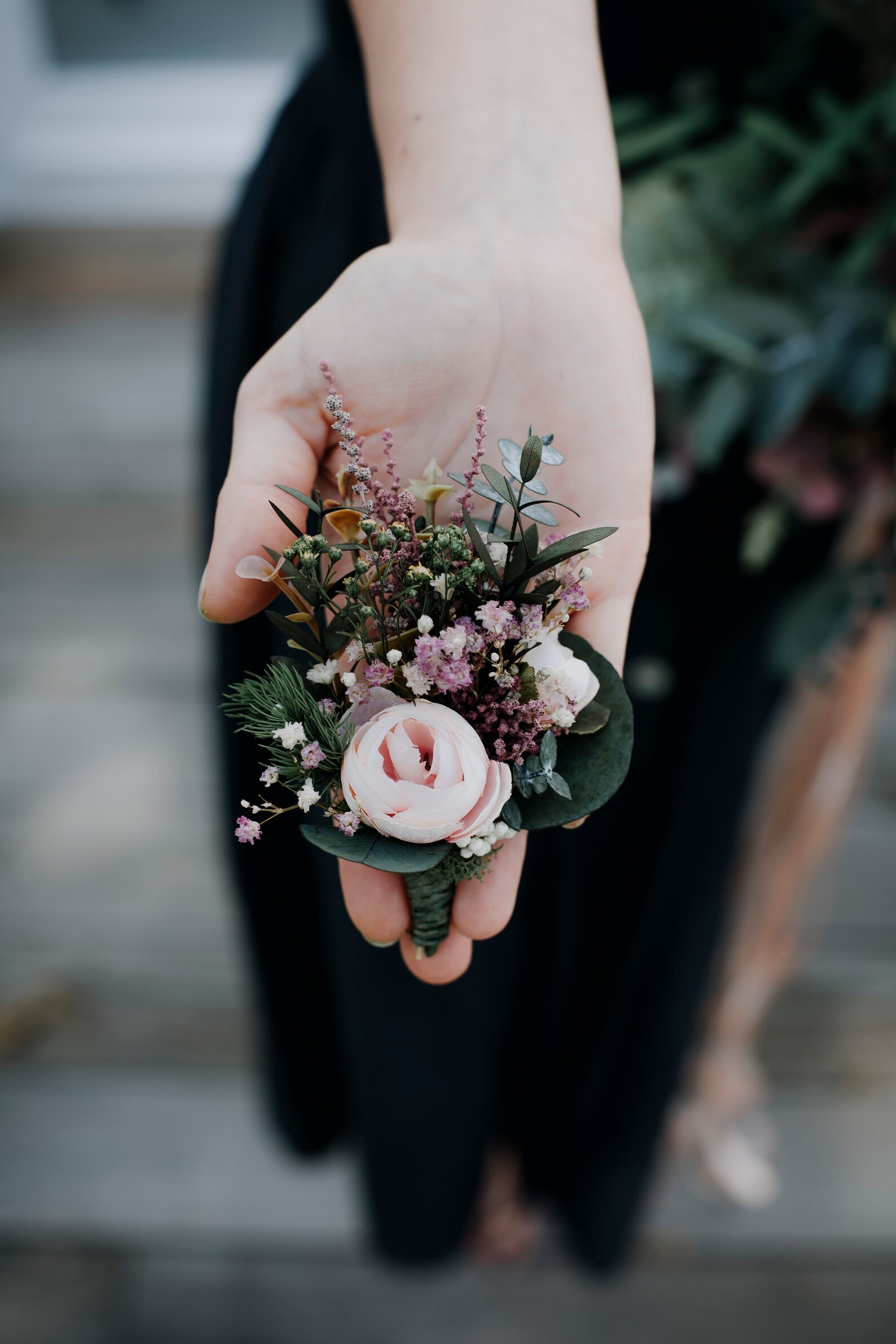 JADIDA Buttonhole Peach Blush and Violet Groomsmen - Etsy