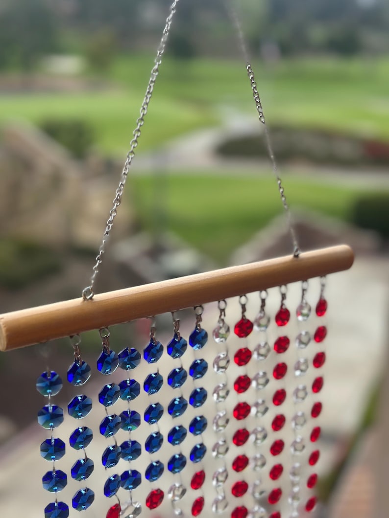 Crystal American Flag Suncatcher: Patriotic Veteran Gift - Etsy