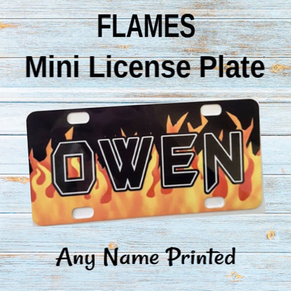 Motorcycle License Plate Frame Flames - Etsy