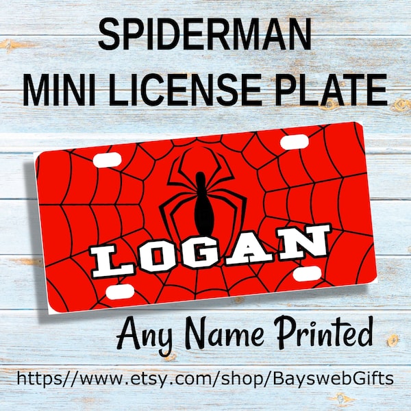 Spiderman Name Tags - Etsy