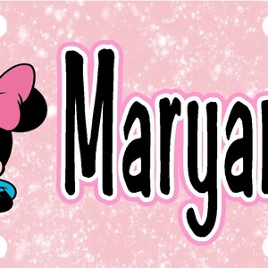 MINNIE MOUSE Mini License Plate Personalized Design#2 Custom Bike ...
