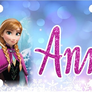 ANNA & ELSA Mini License Plate Personalized Custom Bike Tag for Wagons ...