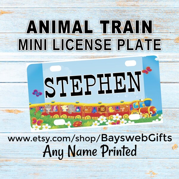 Train License Plate - Etsy