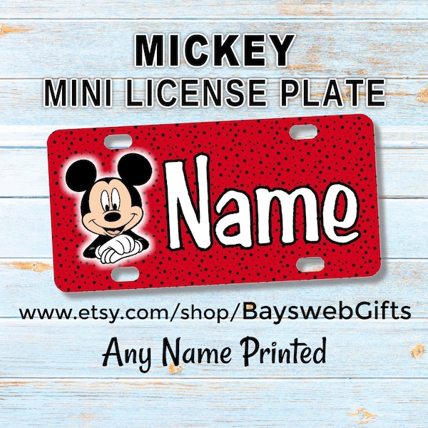 Mickey Mouse Name Tags - Etsy
