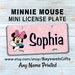MINNIE MOUSE Mini License Plate Personalized Design2 Custom - Etsy