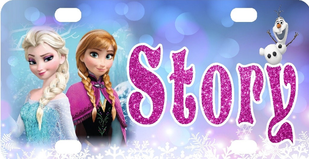 ANNA & ELSA Mini License Plate Personalized Custom Bike Tag | Etsy