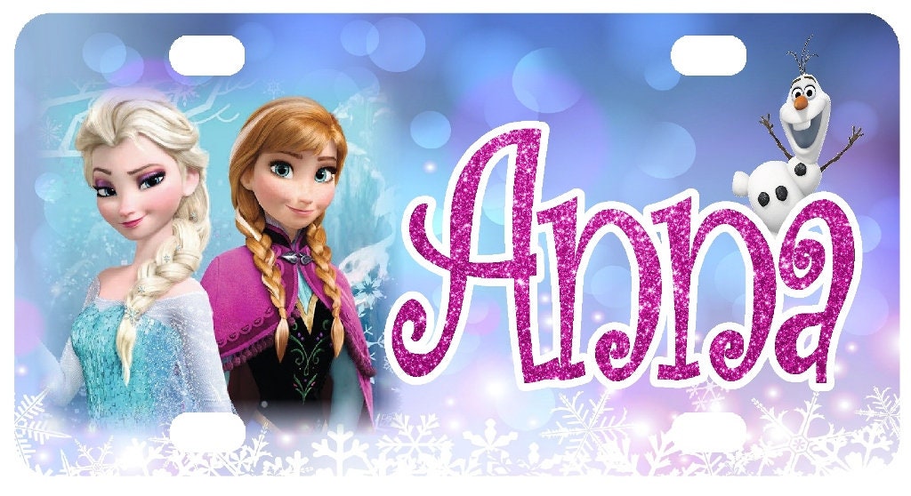 ANNA & ELSA Mini License Plate Personalized Custom Bike Tag | Etsy