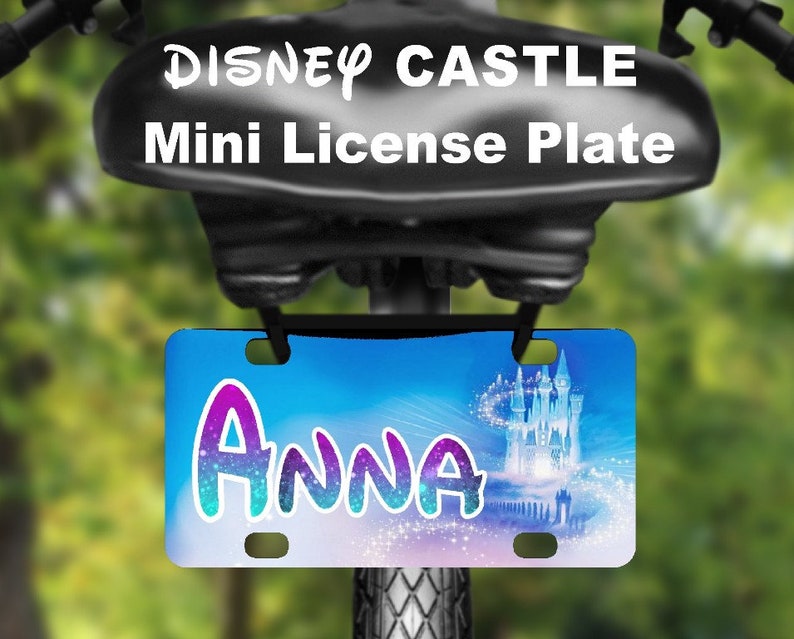 PRINCESS CASTLE Mini License Plate Personalized Bike | Etsy