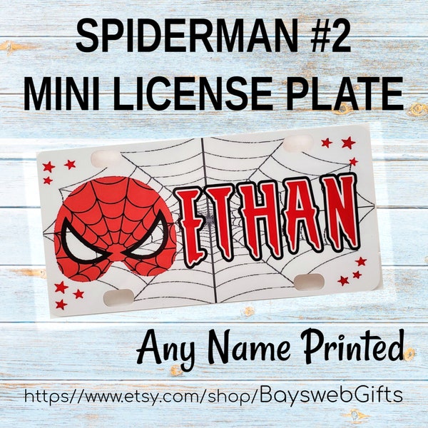 Spiderman Custom License Plate - Etsy