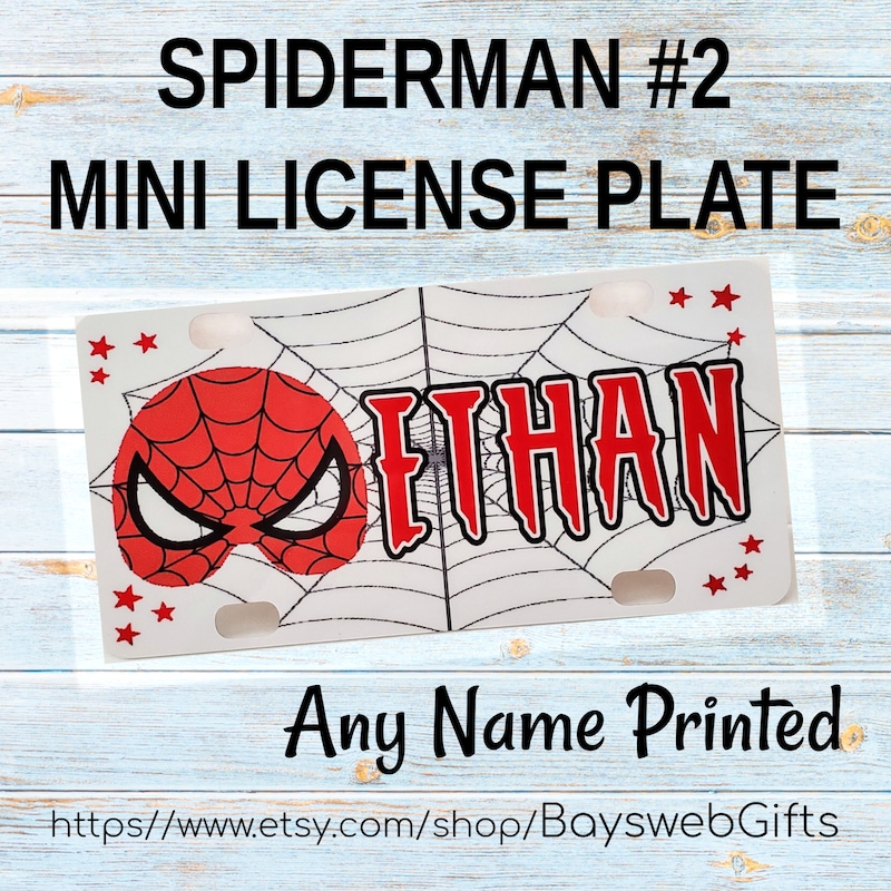 Spiderman Name Tags Template - Etsy