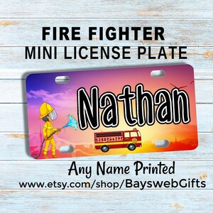 Door Name Plate Firefighter - Etsy