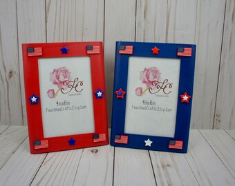 American Flag Picture Frame 8 by 10 - Etsy