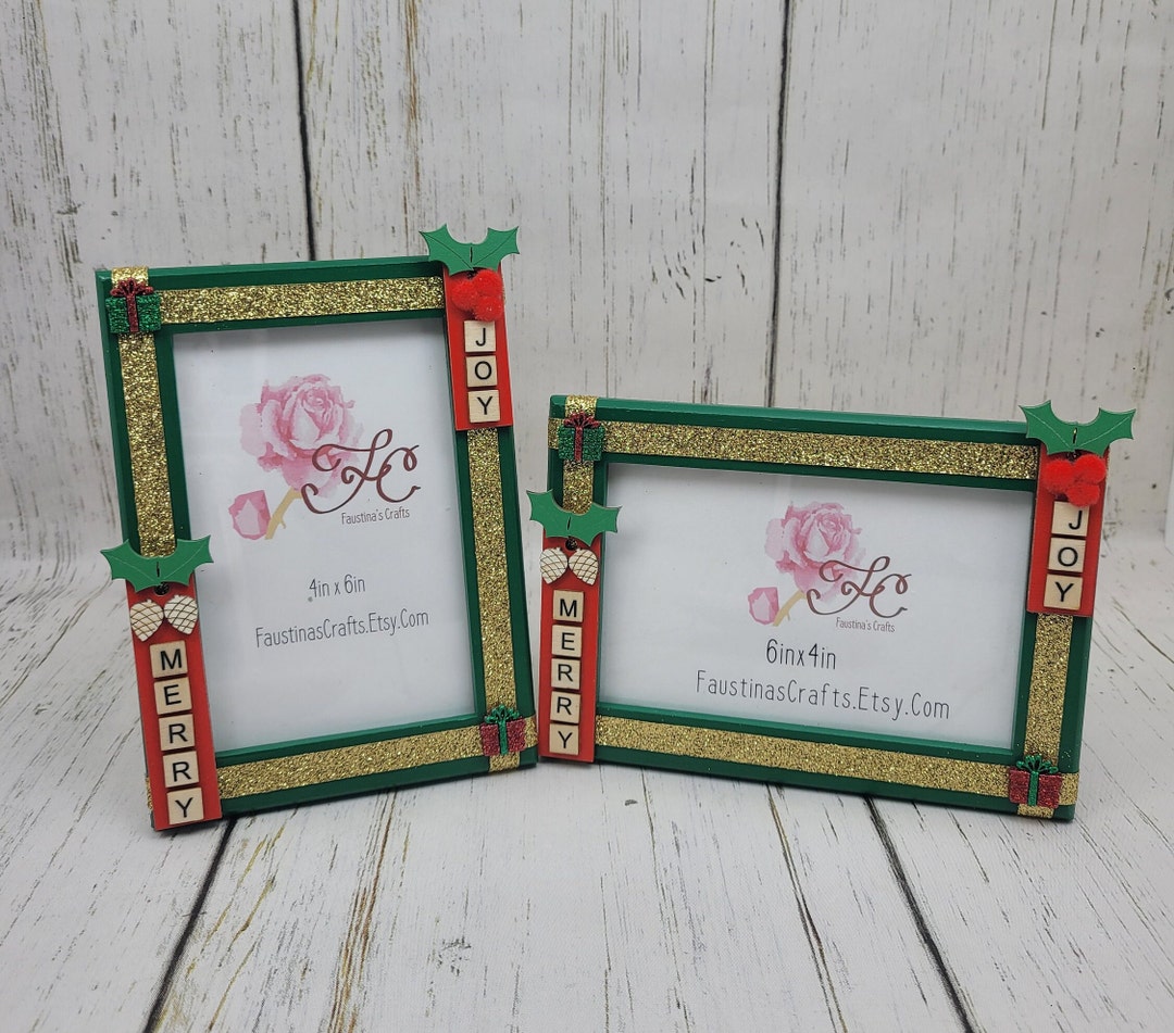 Christmas Merry & Joy Frame - Etsy