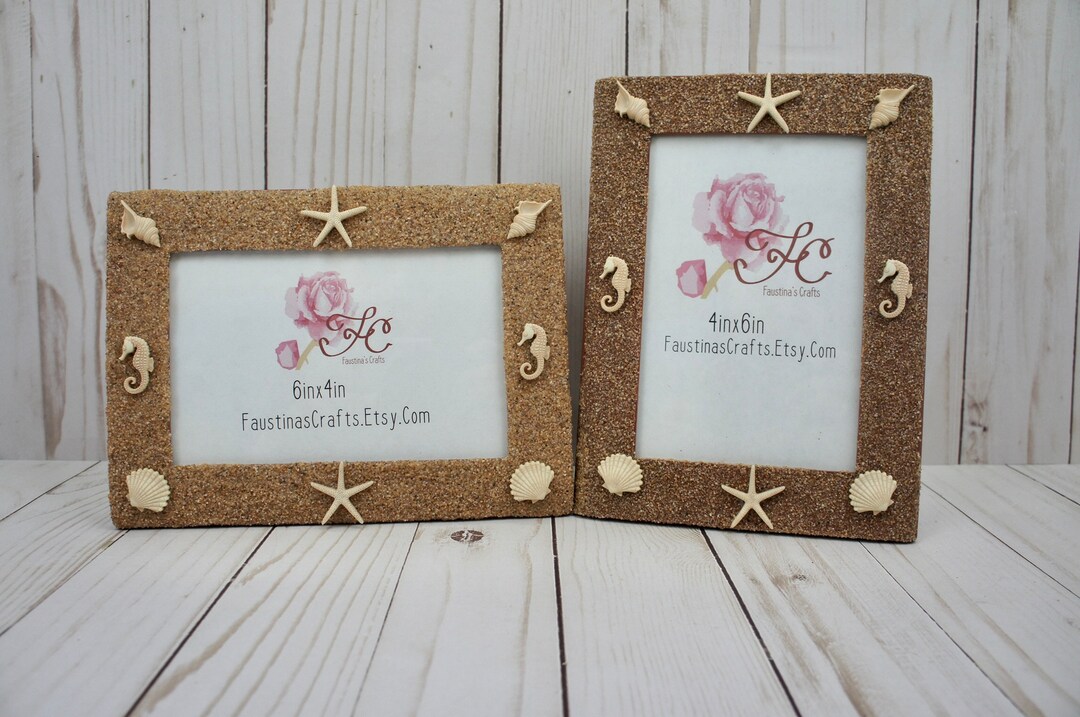Ocean Theme Picture Frame | Seahorse & Seashell Decor for Beach Lovers ...