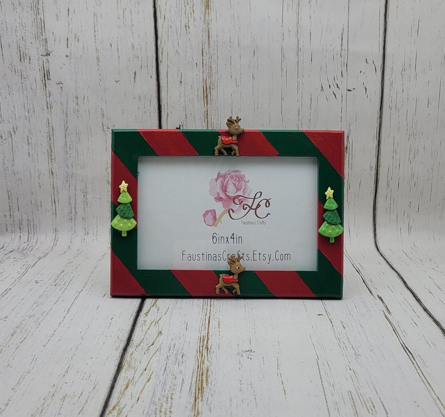 Christmas Reindeer Photoframe - Etsy
