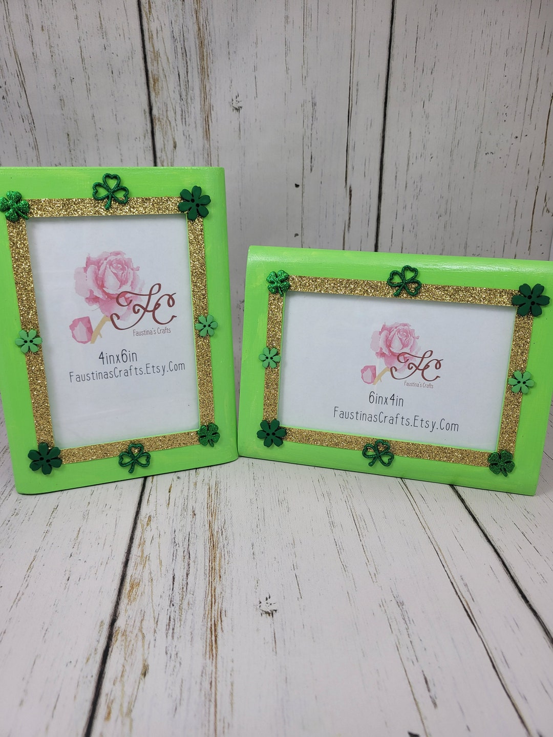 St. Patrick Lucky Green Photo Frame - Etsy