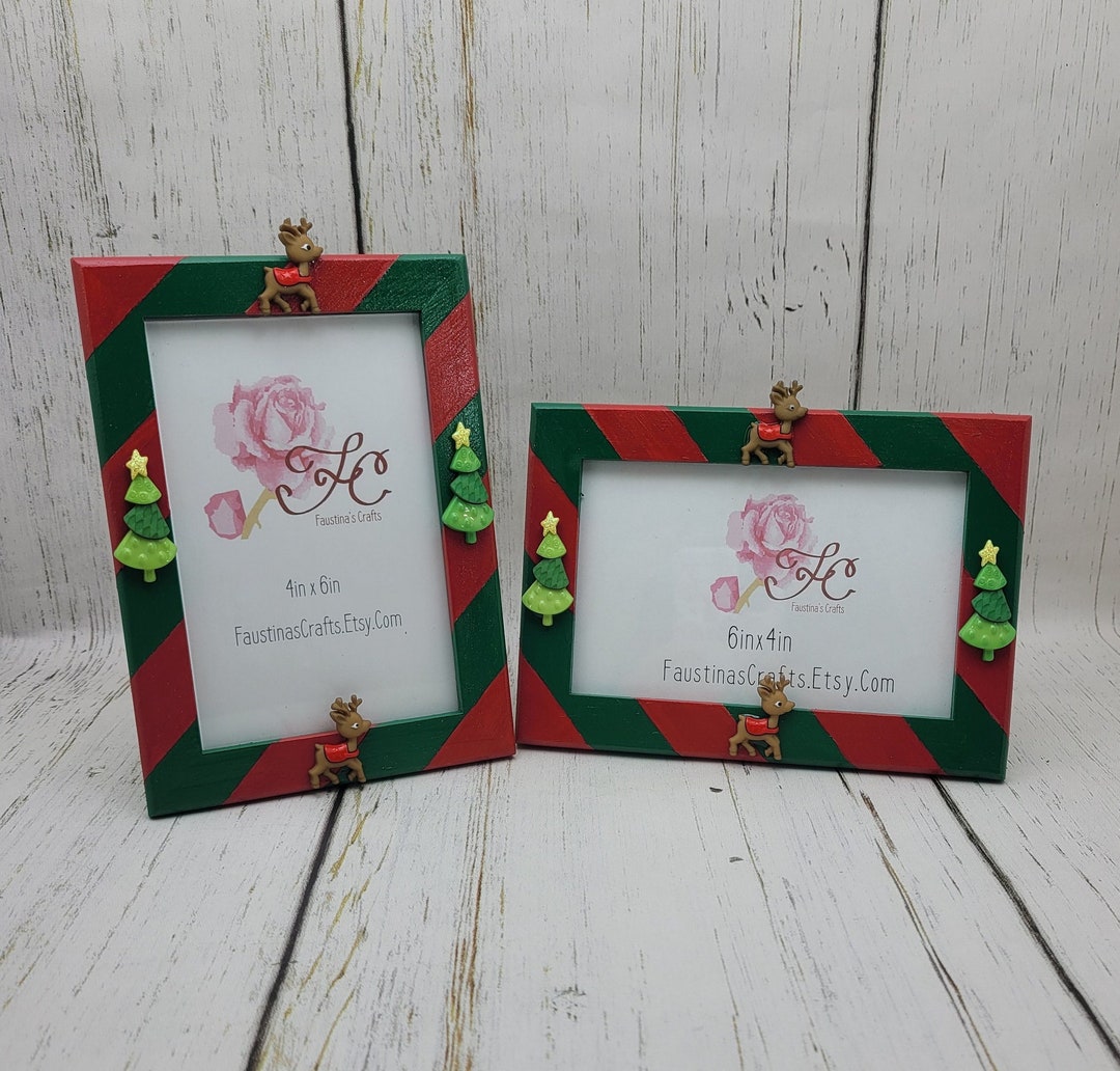 Christmas Reindeer Photoframe - Etsy