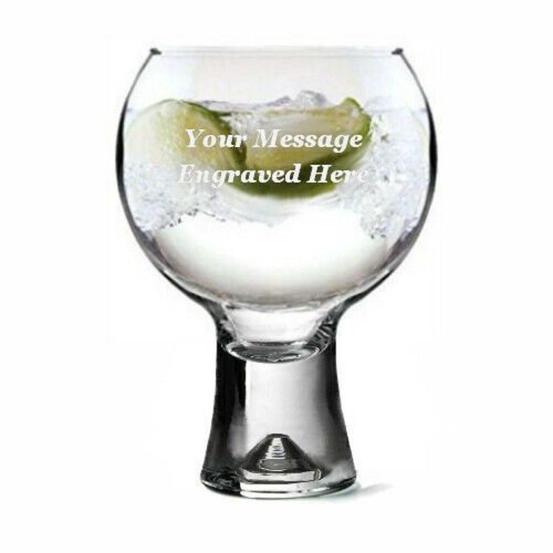 Personalised Thick Stem Gin Glasses Engraved Etsy