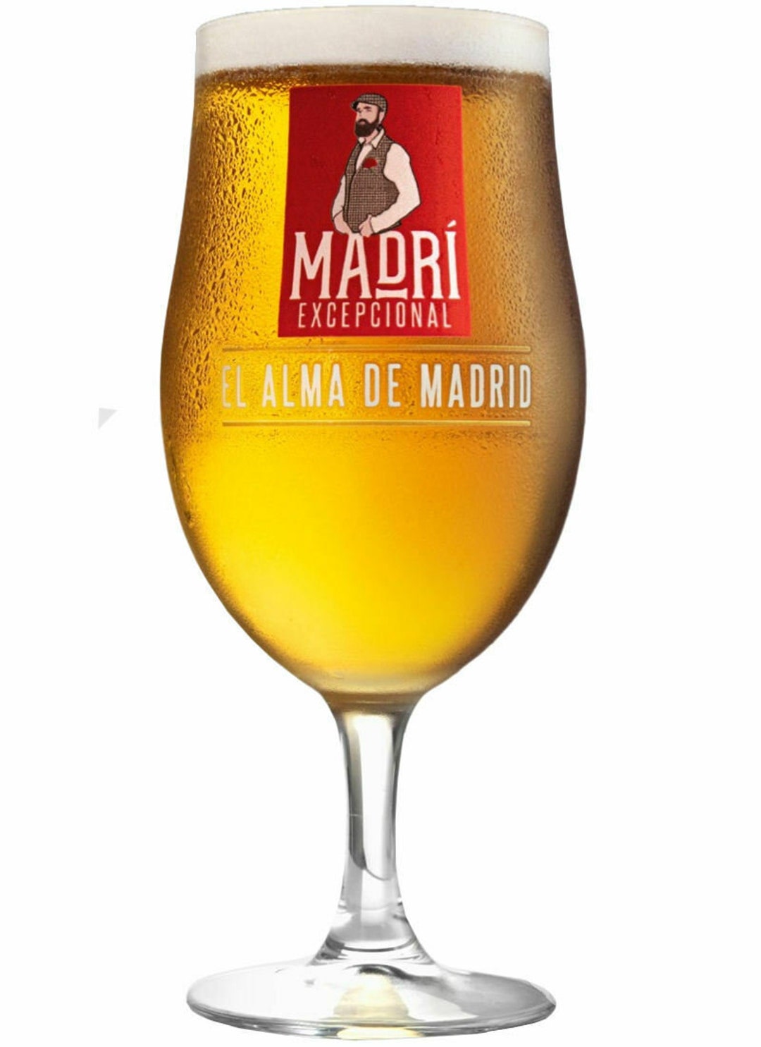 Personalised Madri Excepcional Chalice Pint Beer Glass Engraved - Etsy UK